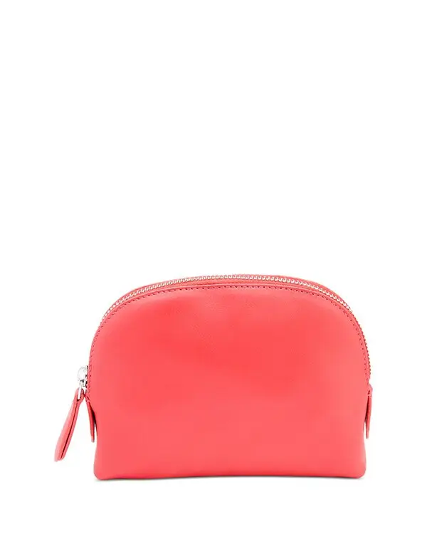 ROYCE NEW YORK Leather Cosmetics Case - Magenta