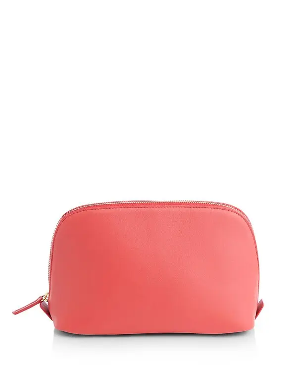 ROYCE NEW YORK Leather Cosmetics Case - Red
