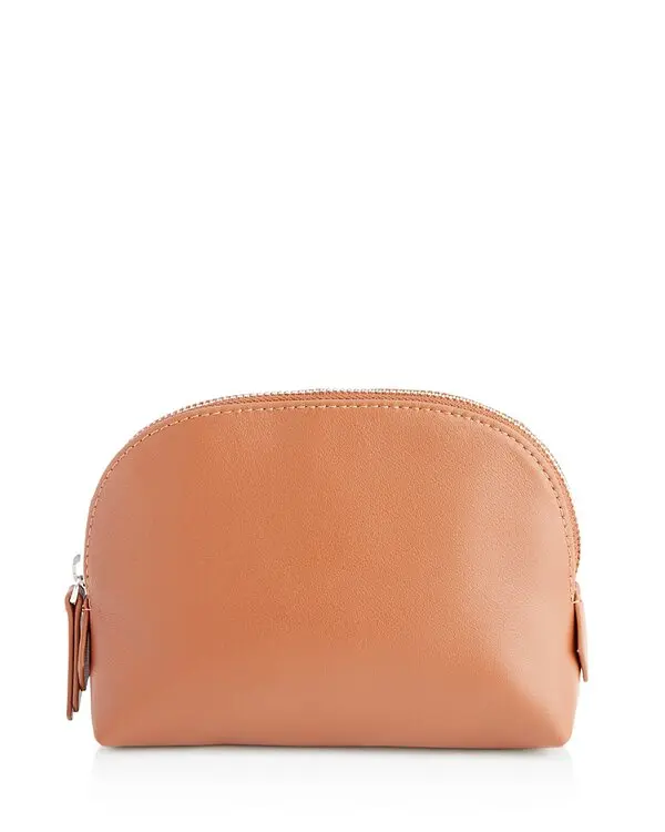 ROYCE NEW YORK Leather Cosmetics Case - Tan