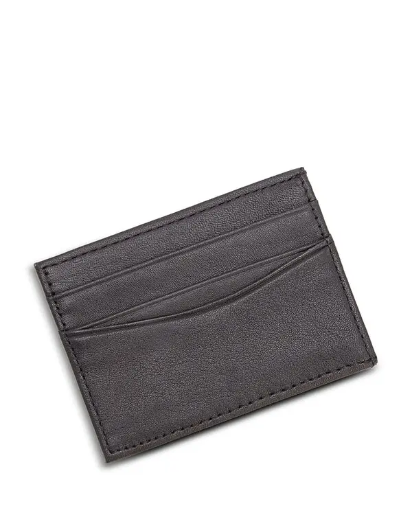 ROYCE NEW YORK Magnetic Money Clip Leather Wallet - Black
