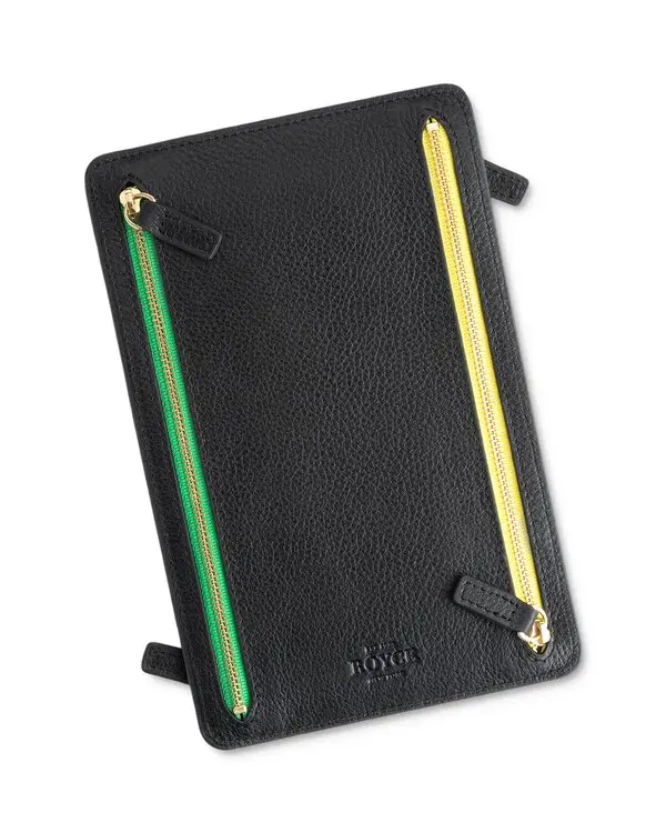 ROYCE NEW YORK Leather Rfid Blocking Travel Organizer