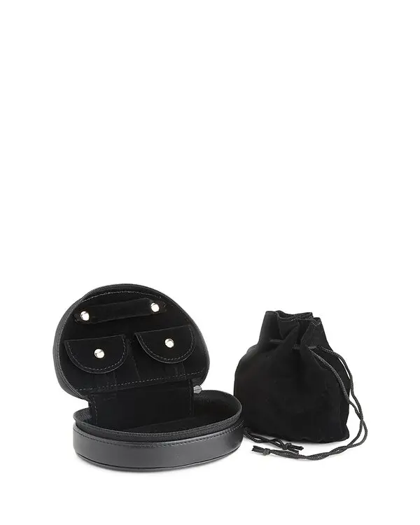 ROYCE NEW YORK Leather Jewelry Case - Black