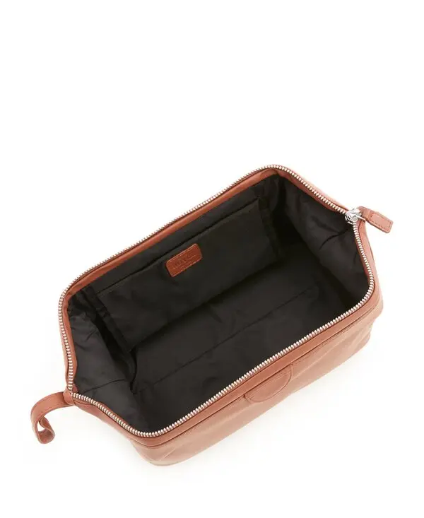 ROYCE NEW YORK Leather Toiletry Kit - Tan