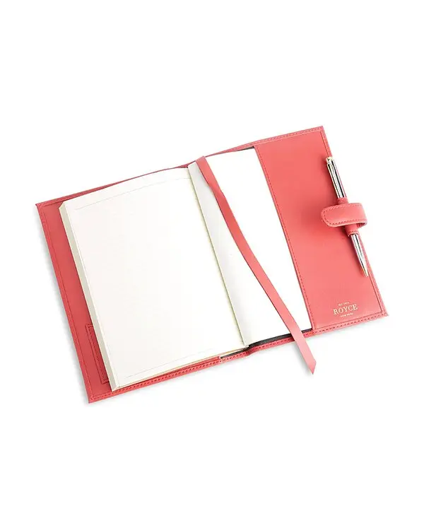 ROYCE NEW YORK Leather Executive Journal - Red