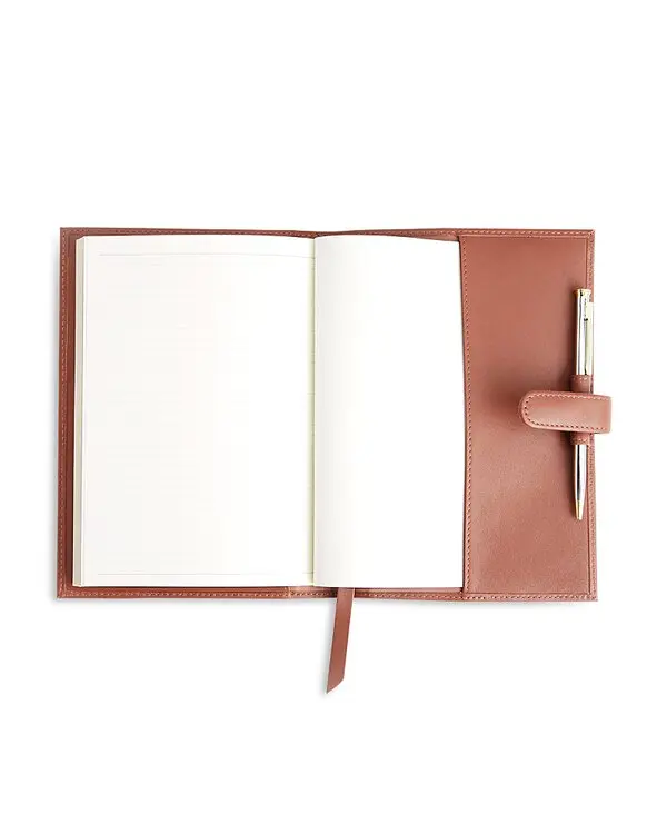 ROYCE NEW YORK Leather Executive Journal - Tan
