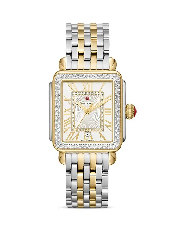 Michele Deco Madison Watch, 33mm - White/two Tone