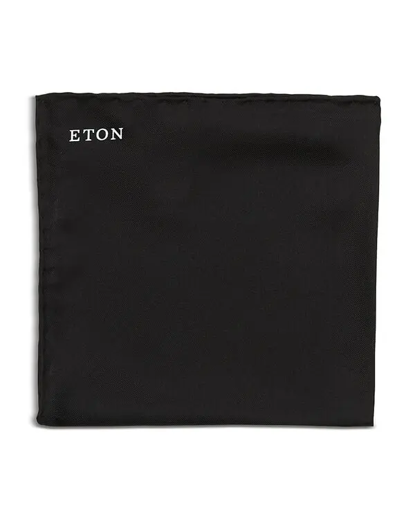 Eton Of Sweden Silk Pocket Square - Black