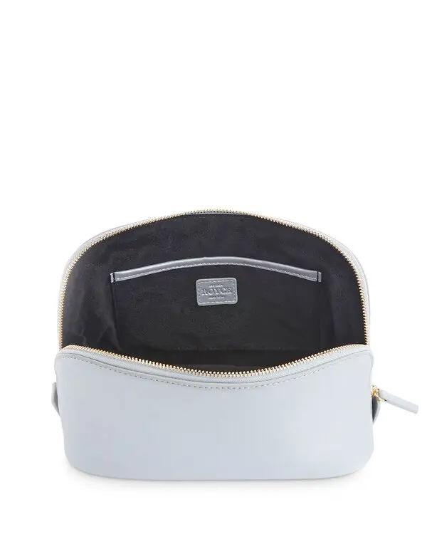 ROYCE NEW YORK Leather Cosmetic Case - Silver
