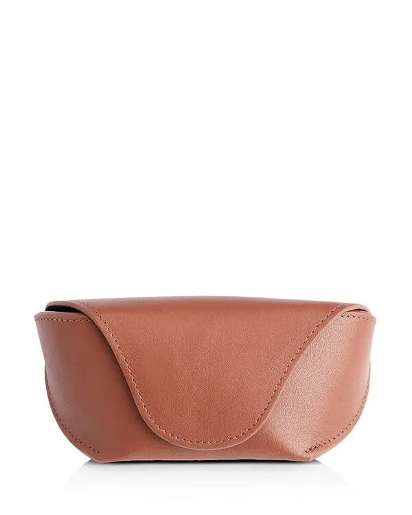 ROYCE NEW YORK Leather Glasses Carrying Case - Tan
