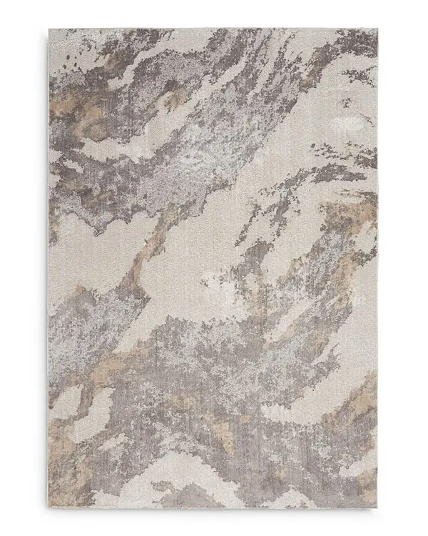 NOURISON HOME Silky Textures Sly03 Area Rug, 3'11 X 5'11 - Brown/ivory