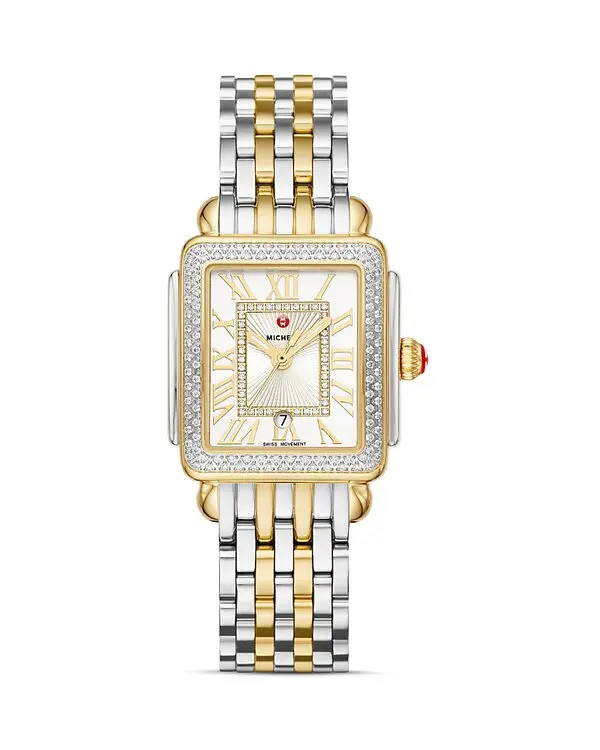 Michele Deco Madison Mid Watch, 29mm - White/two Tone