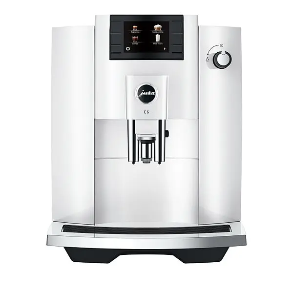 JURA E6 Automatic Coffee Machine - Piano White