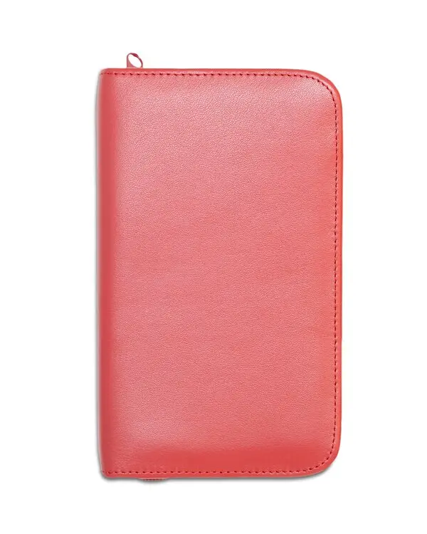 ROYCE NEW YORK Leather Travel & Grooming Toiletry Kit - Red