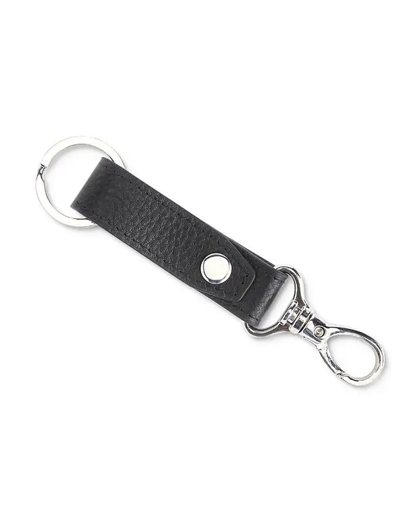 ROYCE NEW YORK Leather Valet Key Chain - Black