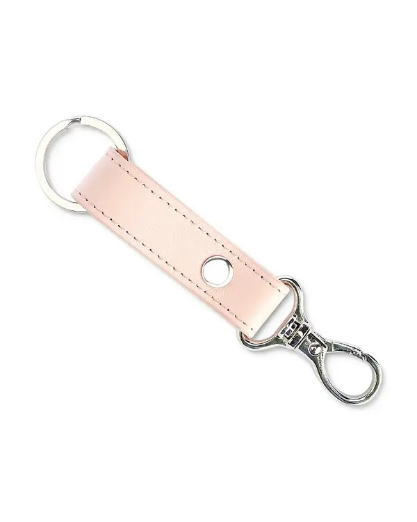 ROYCE NEW YORK Leather Valet Key Chain - Light Pink