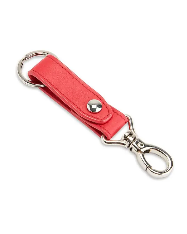 ROYCE NEW YORK Leather Valet Key Chain - Magenta
