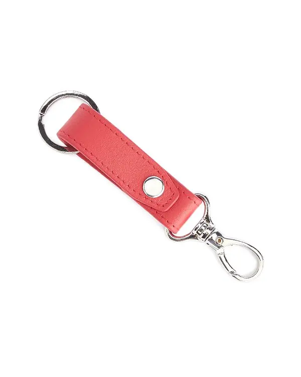 ROYCE NEW YORK Leather Valet Key Chain - Red