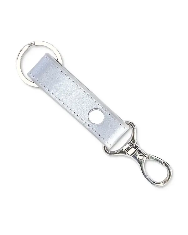 ROYCE NEW YORK Leather Valet Key Chain - Silver
