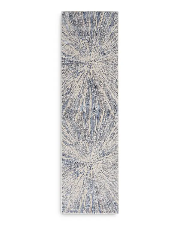 NOURISON HOME Silky Textures Sly05 Runner Area Rug, 2'2 X 7'6 - Blue/gray