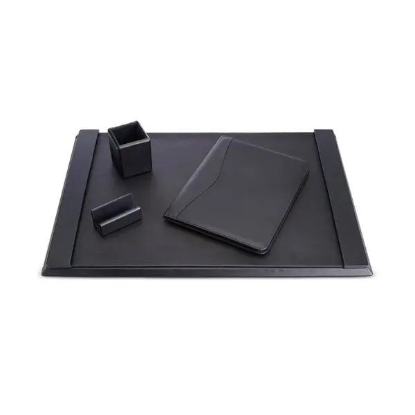 ROYCE NEW YORK 4 Pc. Suede Lined Executive Desk Accessory Set