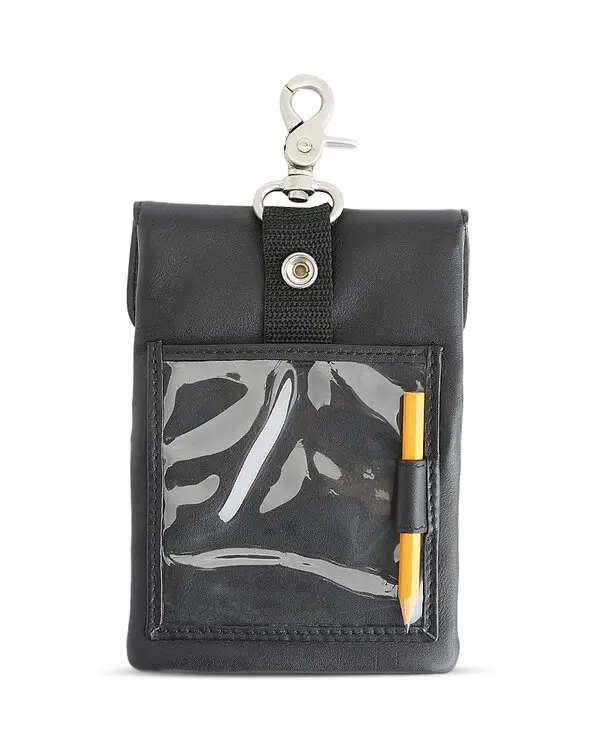 ROYCE NEW YORK Clip On Leather Golf Pouch - Black
