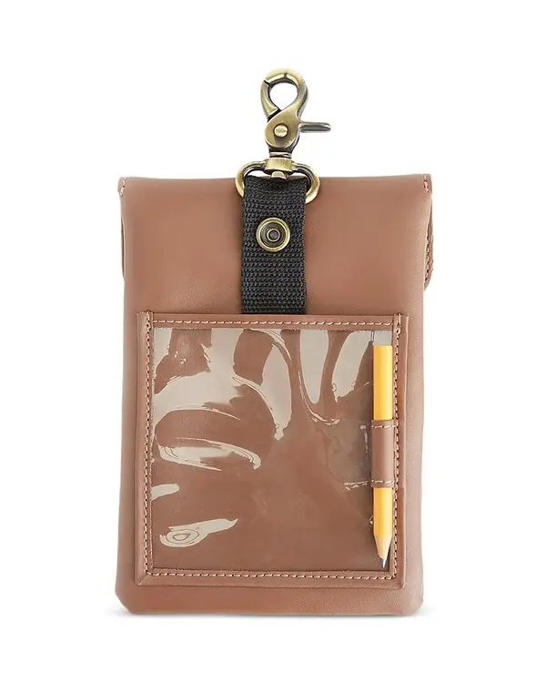 ROYCE NEW YORK Clip On Leather Golf Pouch - Tan