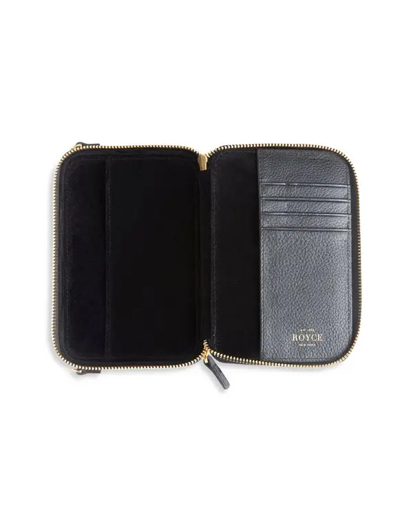 ROYCE NEW YORK Mini Leather Crossbody - Black