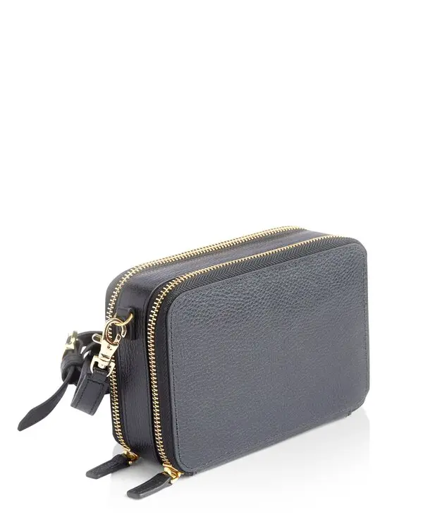ROYCE NEW YORK Mini Leather Crossbody - Black