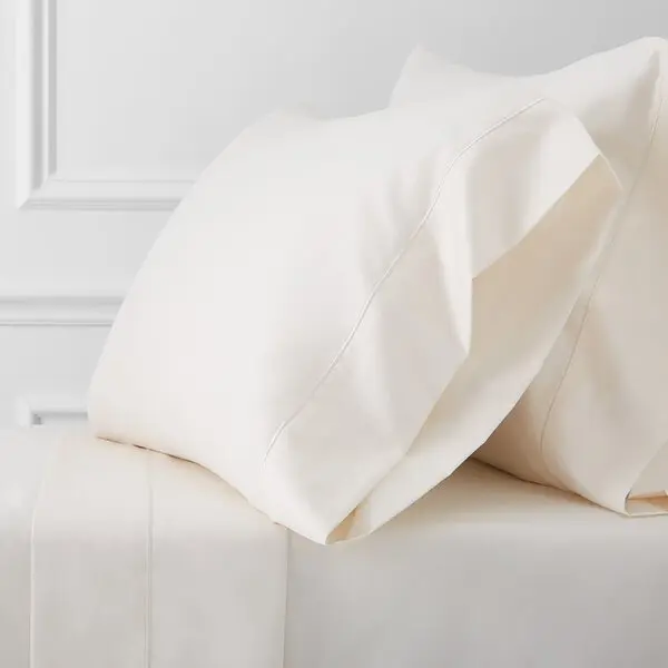 HUDSON PARK COLLECTION 500tc Sateen Wrinkle-resistant Twin Flat Sheet Exclusive - Ivory
