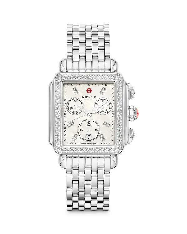 Michele Deco Chronograph, 33mm By - Silver