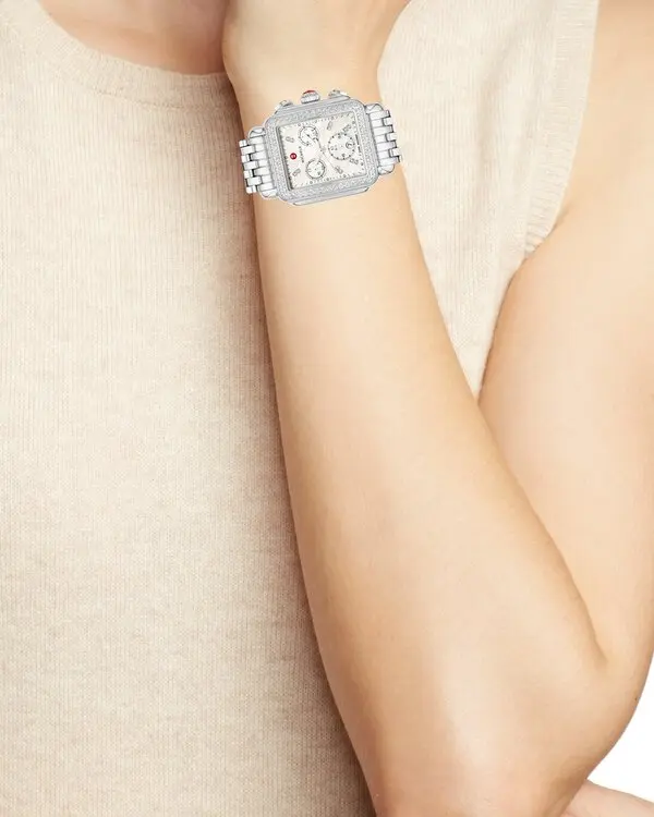 Michele Deco Chronograph Watch - Silver