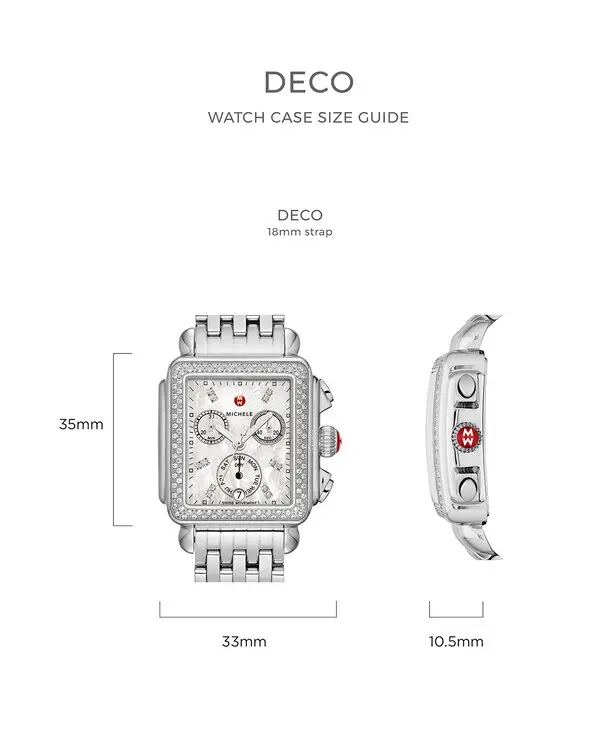 Michele Deco Chronograph Watch - Silver