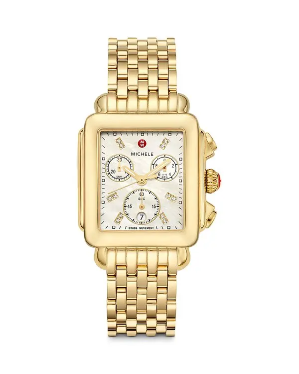 Michele Deco Chronograph 33mm - Gold