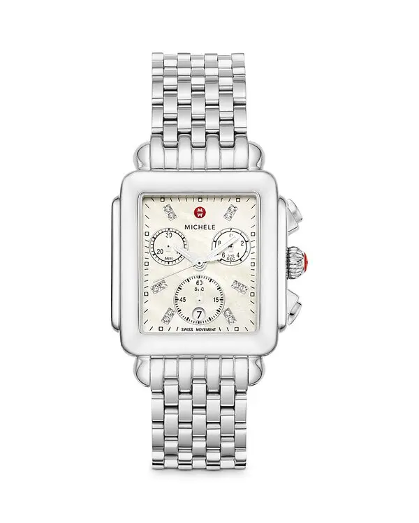 Michele Deco Chronograph 33mm - Silver
