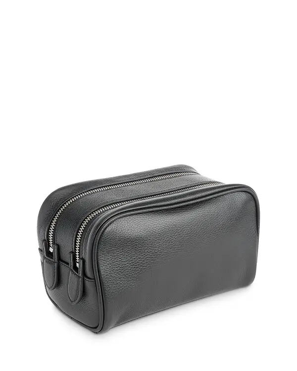 ROYCE NEW YORK Leather Toiletry Bag - Black