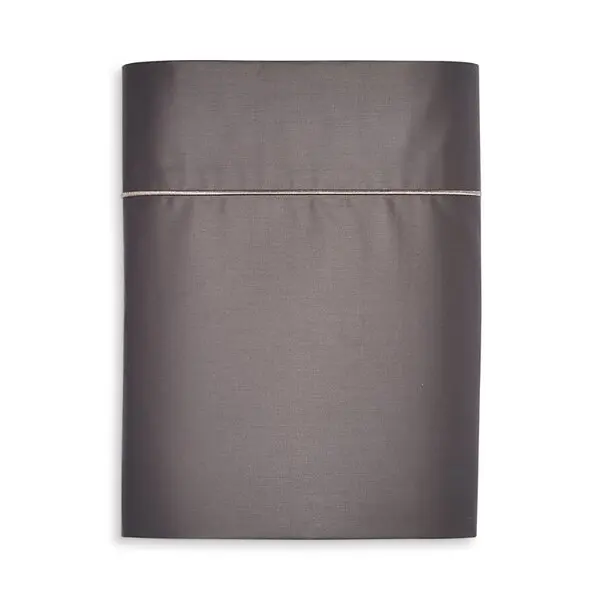 HUDSON PARK COLLECTION 500tc Sateen Wrinkle-resistant Queen Flat Sheet Exclusive - Charcoal