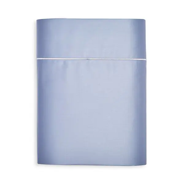 HUDSON PARK COLLECTION 500tc Sateen Wrinkle-resistant Queen Flat Sheet Exclusive - Slate Blue