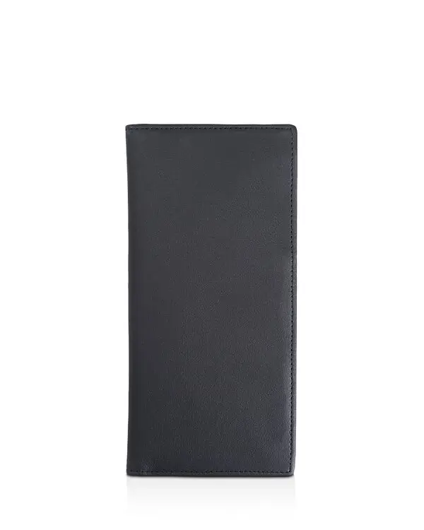 ROYCE NEW YORK Leather Rfid-blocking Travel Document Organizer - Black