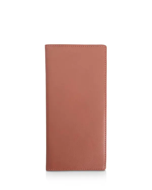 ROYCE NEW YORK Leather Rfid-blocking Travel Document Organizer - Tan