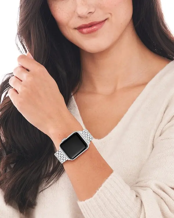 Michele Stainless Steel Bracelet Band For Apple Watch - Chrome