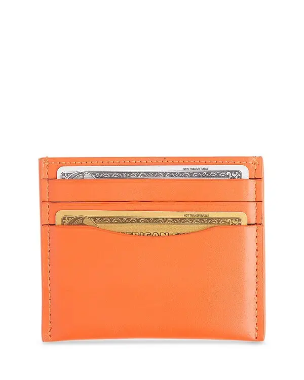 ROYCE NEW YORK Rfid Blocking Minimalist Leather Wallet - Orange