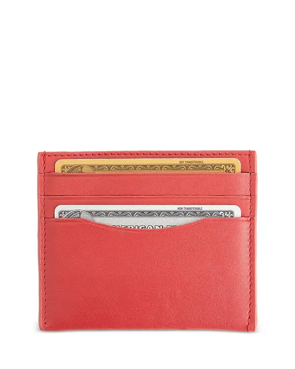 ROYCE NEW YORK Rfid Blocking Minimalist Leather Wallet - Red