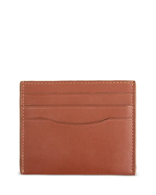 ROYCE NEW YORK Rfid Blocking Minimalist Leather Wallet - Tan