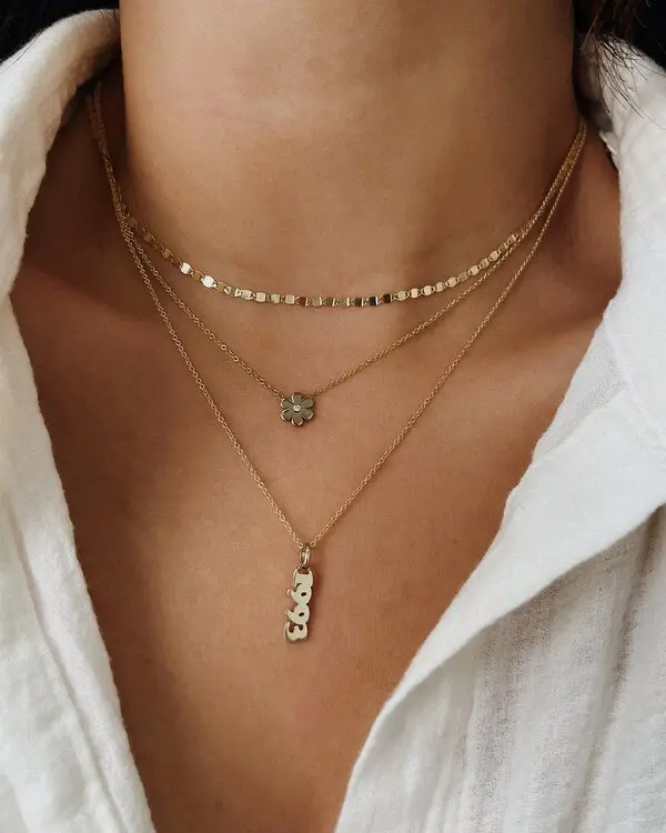 ZOE LEV 14k Yellow Diamond Flower Pendant Necklace
