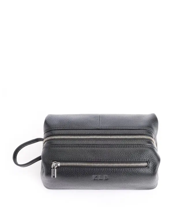 ROYCE NEW YORK Classic Leather Toiletry Bag