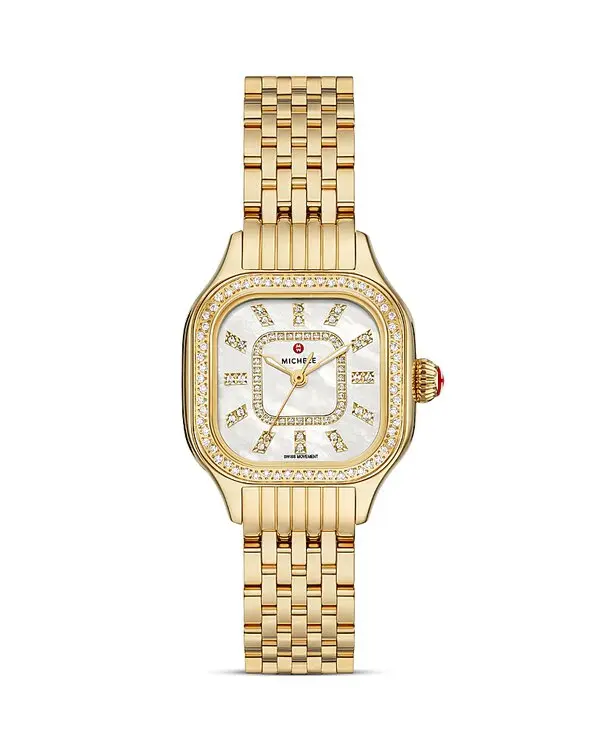 Michele Meggie Diamond Watch - White/gold
