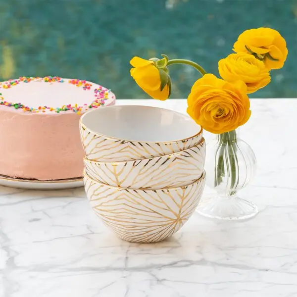 TALIANNA Lily Pad Dessert Bowls, Set Of 4