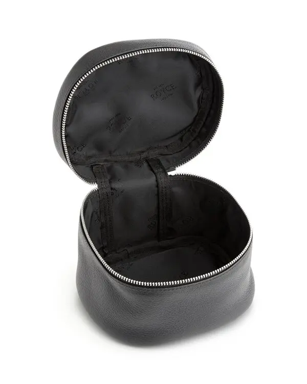 ROYCE NEW YORK Compact Leather Cosmetic Bag