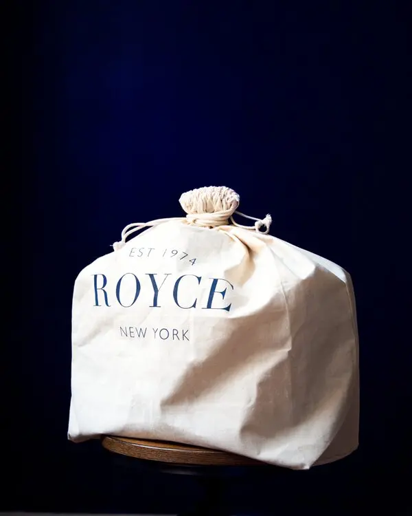 ROYCE NEW YORK Leather Weekender Duffel Bag - Tan