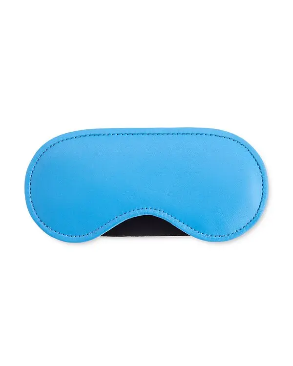 ROYCE NEW YORK Leather Sleep Mask - Light Blue